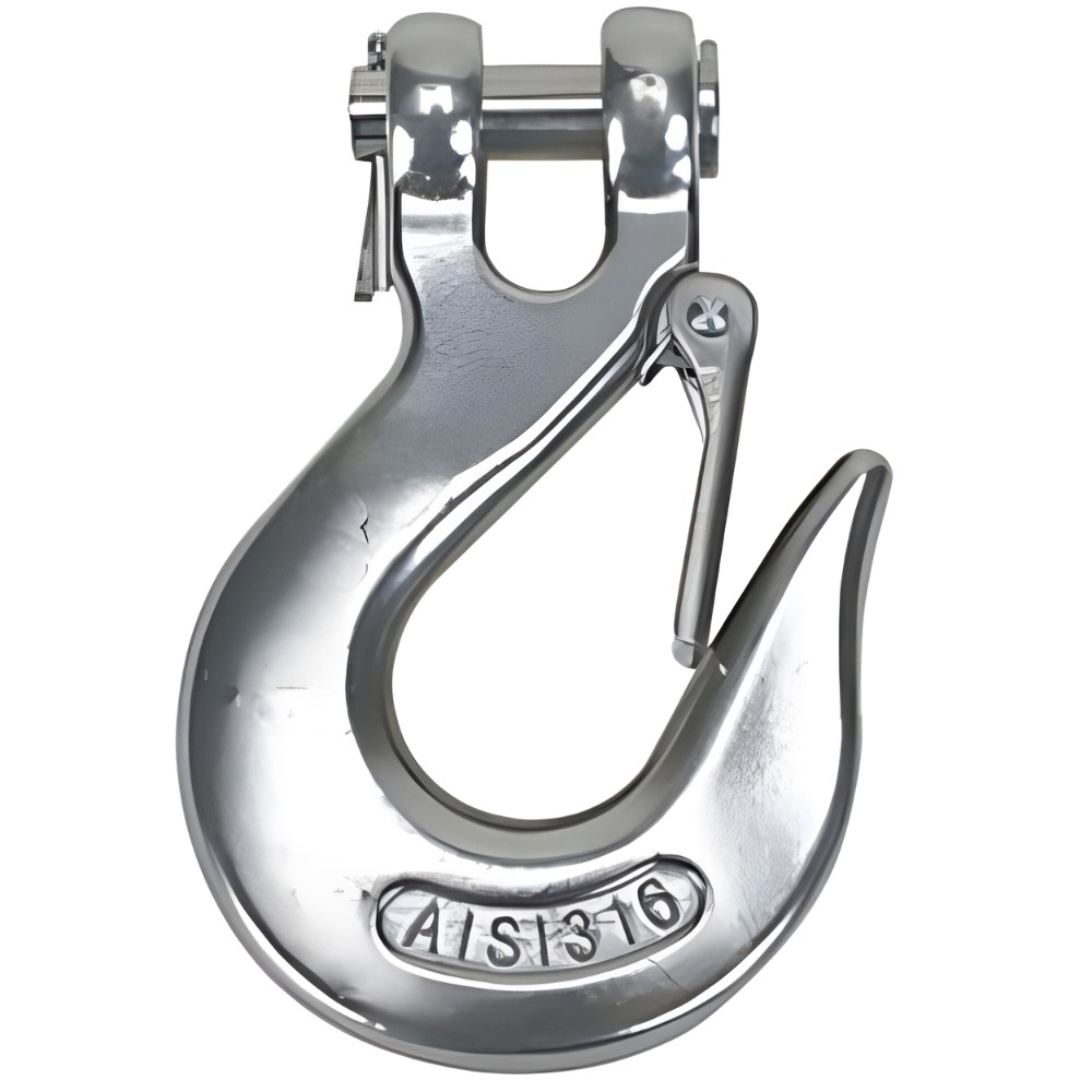 Clevis Type Sling Hook With Safety Catch | stainless steel | steelgear