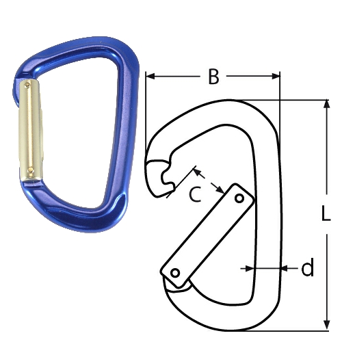 spring hook rounded | Aluminium |steelgear