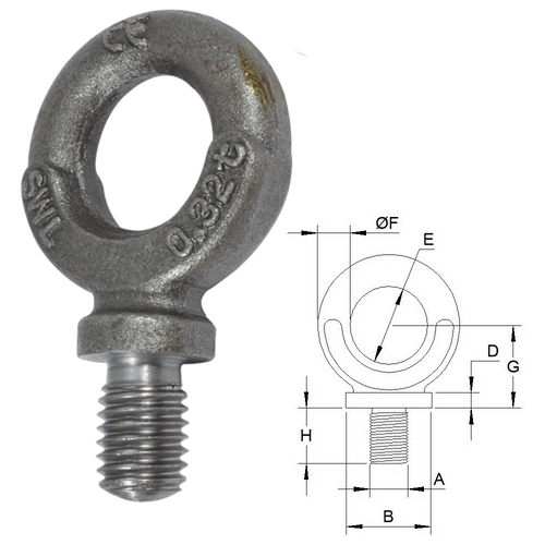 Dynamo Eye Bolts | Self Colour | Steelgear