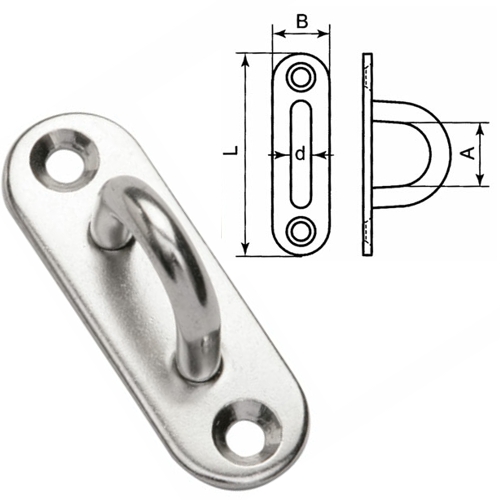 Oval Eye Plate | stainless steel | steelgear