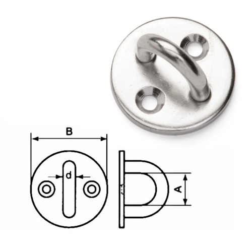 Round Eye Plate - | stainless steel | steelgear
