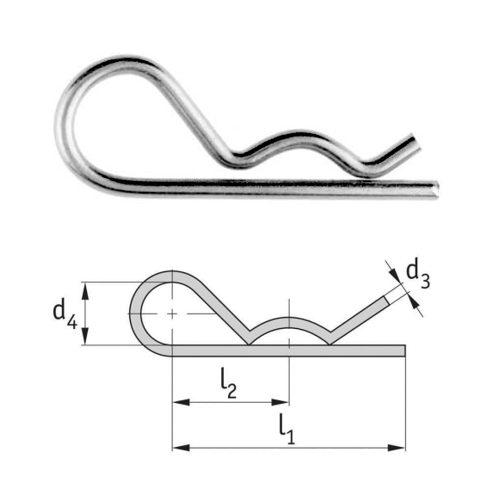 R clip | A2 stainless steel | steelgear