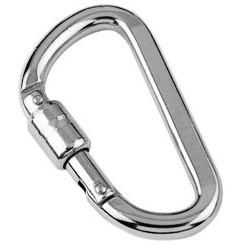 Spring Hook with Self Locking Sleeve | Carabiner Hooks | Stainless ...