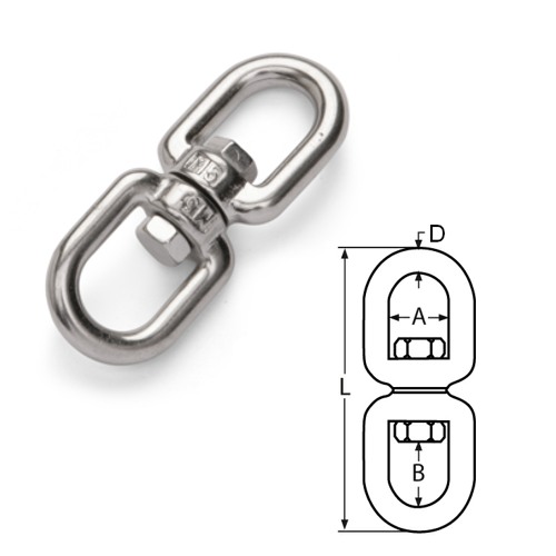 Eye and Eye Swivel | stainless steel | steelgear