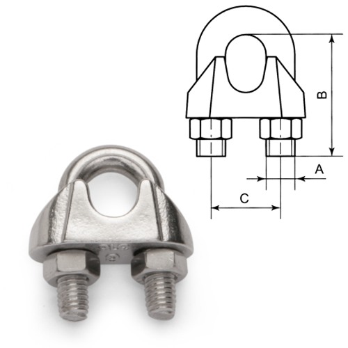 Wire Rope Grip | stainless steel | steelgear