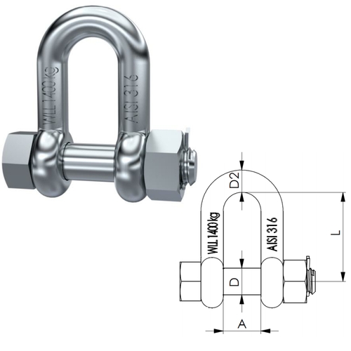 Dee shackle | Load rated | steelgear